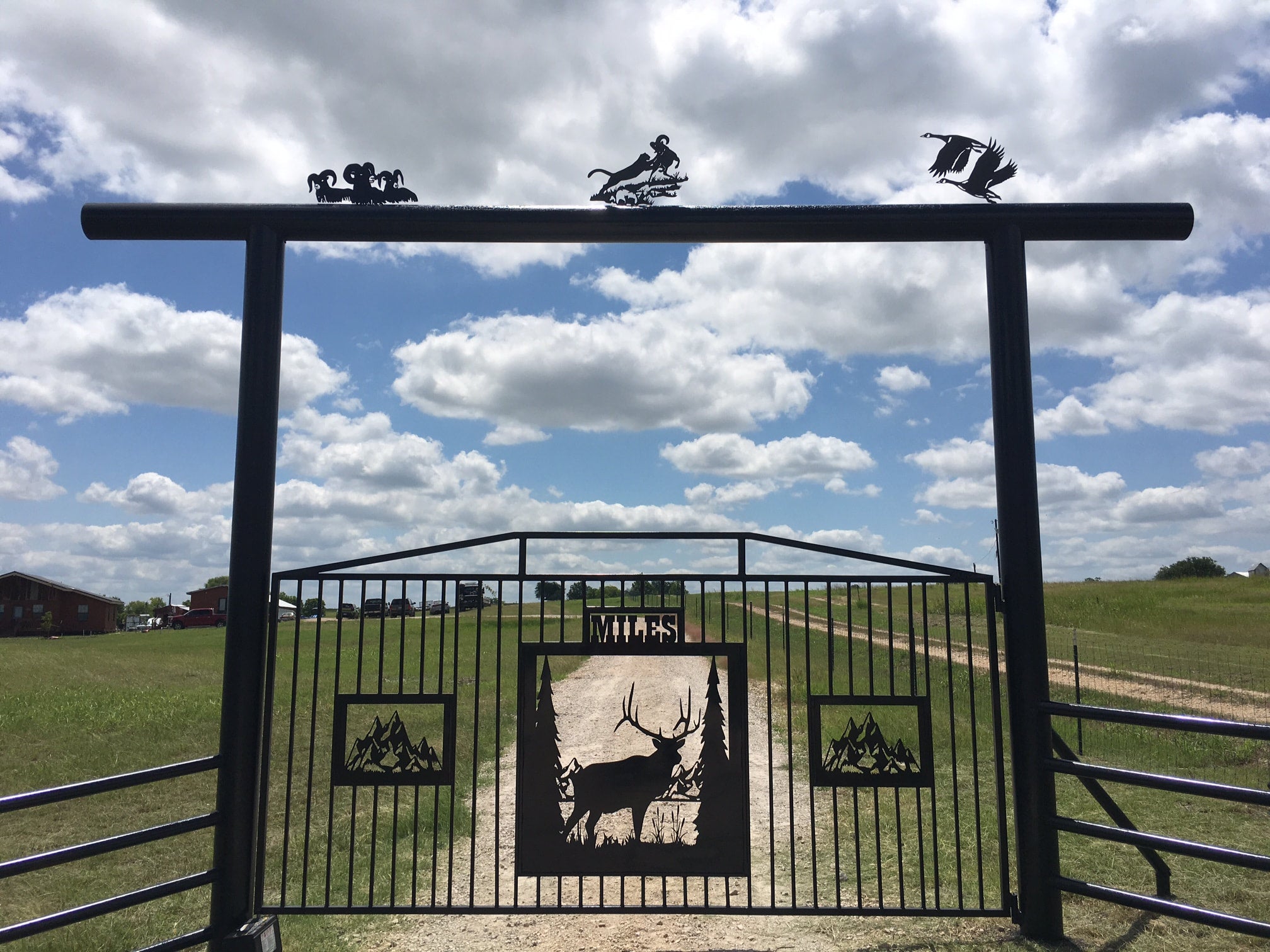 Custom Elk and Mountain Gate Art - Prices Start at | Full Custom ...